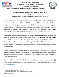 Re-Advertisement / Re-Expression of Interest (EOI) for Job Market ...